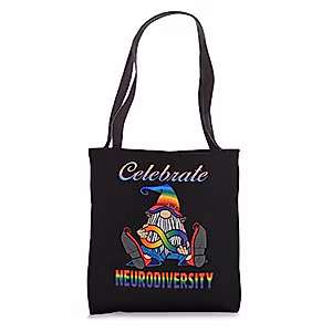 Celebrate Neurodiversity Autism ADHD Awareness Gnome Womens Tote Bag