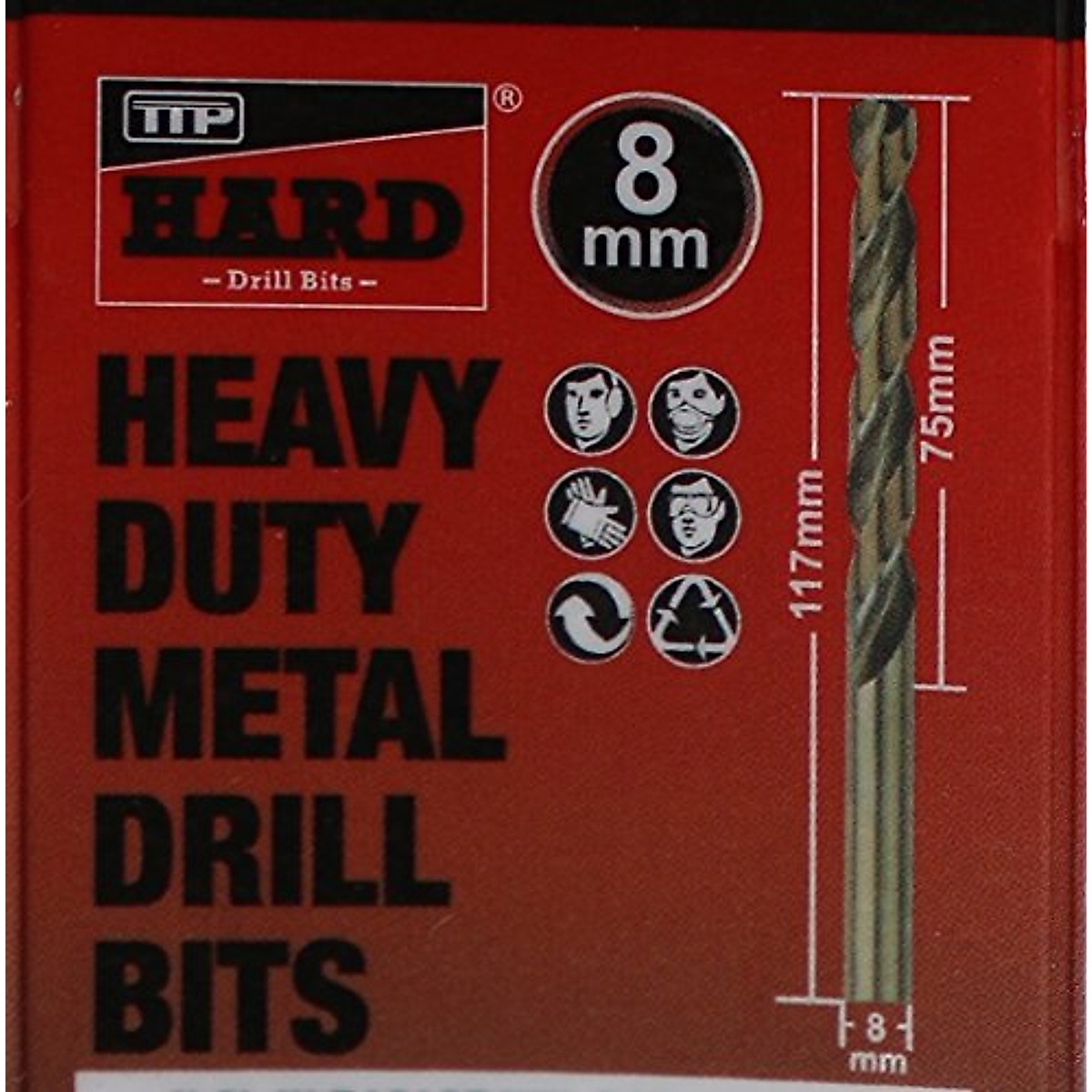 TTP HARD drills Bit 8mm 1 X Metric Drill Bit Cobalt for Drilling Harder Metals Stainless Chrome Aluminum Cast Iron