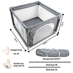 Baby Playpen,Samll Playpens for Baby, Playpen Baby Fence for Toddlers, Baby Play Area, Baby Play Yard Fence，Baby Gate Playpen (36"x36")