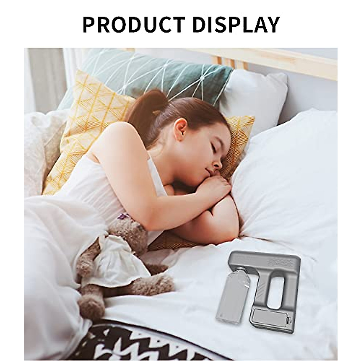 TONHOKJ Steam Gun, Handheld Rechargeable Nano Atomizer 17oz Large Capacity ULV Electric Sprayer Fogger for Home, Office, School or Garden (White)