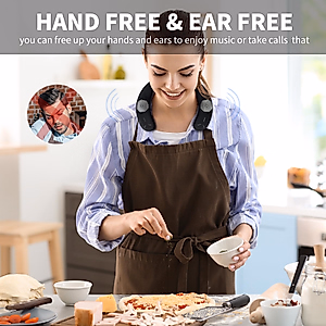 ENUOSUMA Neckband Bluetooth Speaker, Neck Speaker Bluetooth Wireless with True 3D Stero Sound, Wearable Speaker with Dynamic GRB & AUX, Portable Soundwear for Home Sport Outdoor, Black