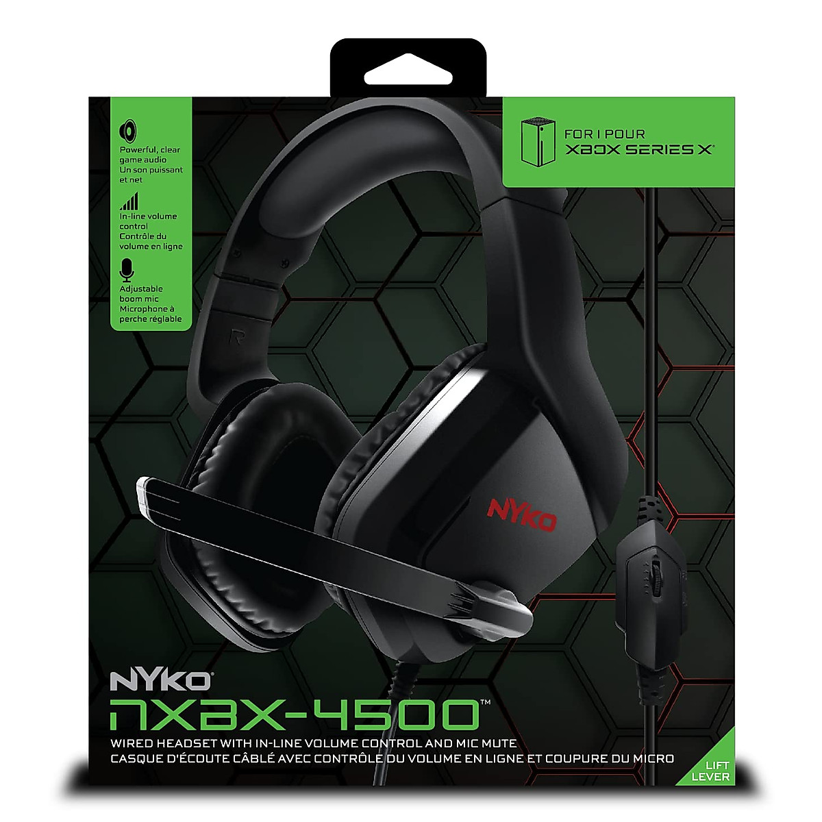 Nyko NXBX-4500 Wired Stereo Headset for Xbox Series X|S, Xbox One, PS4, PS5, & Switch – Over-Ear, Comfortable & Compatible with Xbox Series X