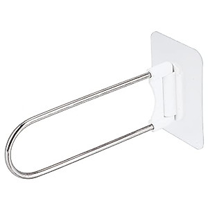 Clothes Hanger Holder, Clothes Hanger Organizer Stainless Steel U‑Shape Wall Storage Rack for Bathroom Balcony White