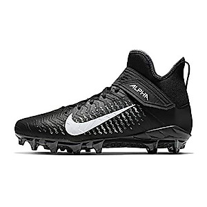 Nike Men's Alpha Menace Pro 2 Mid Football Cleats, Black/White-cool Grey-anthracite, 11