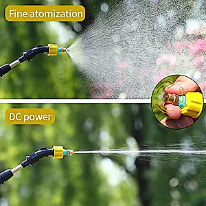 DOUBFIVSY Electric Plant Sprayer, Watering Spray Wand Rechargeable Portable Garden Sprayer with 2 Nozzles and 3M Hose Multi-Purpose Plant Mister Sprayer for Yard Lawn Weeds Plants