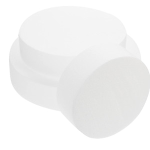 BESTonZON Wedding Cake Stand Round Cake Foam 3Pcs Round Cake Foams Cake Dummies Round Cake Foam Display Foam Cake Dummies for Decorating Practice Mould Cake Dummies Candy Set