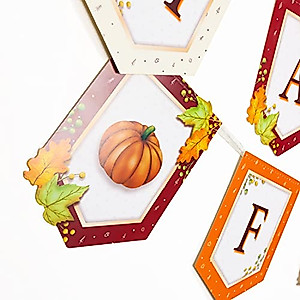 Happy Fall Banner Set for Autumn Party Decoration Fall Harvest Celebration Decor Thanksgiving Hanging Garland for Birthday Baby Shower Wedding Party Supplies