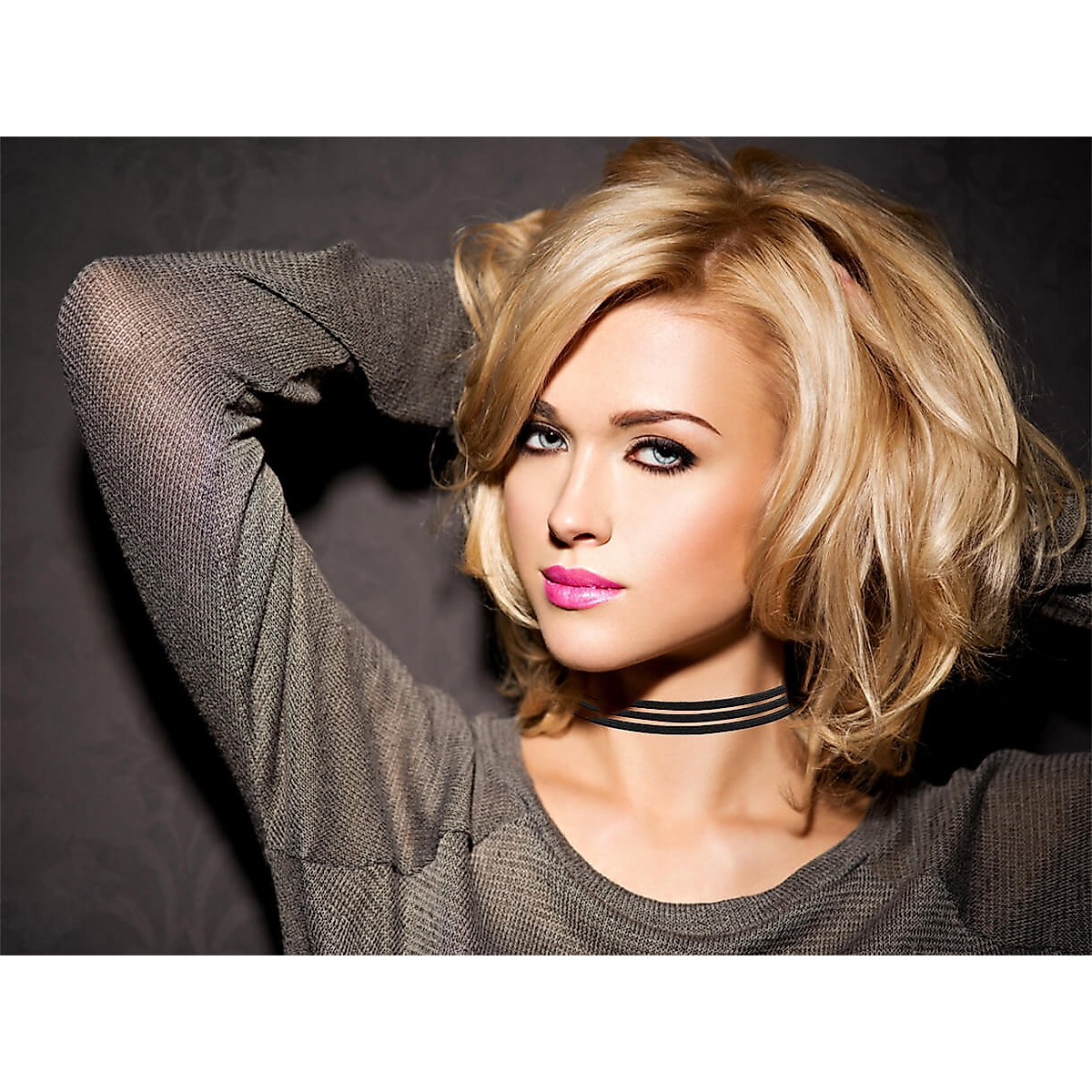 PAXCOO 50Pcs Black Choker Necklaces Set for Teen Girls and Women