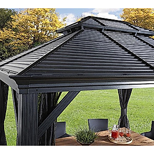 Sojag Outdoor 10' x 14' Mykonos Double Roof Hardtop Gazebo Outdoor Sun Shelter