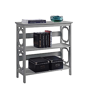 Convenience Concepts Omega 3 Tier Bookcase, Gray