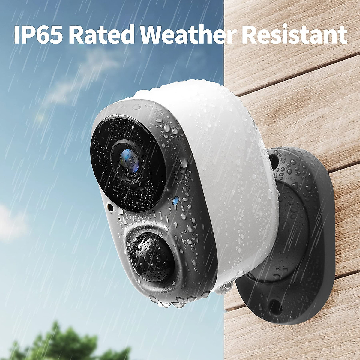 FIYEE Security Cameras Wireless Outdoor Solar Powered, 1080P WiFi Outside Surveillance Camera for Home Security, Lifetime Free Cloud Storage