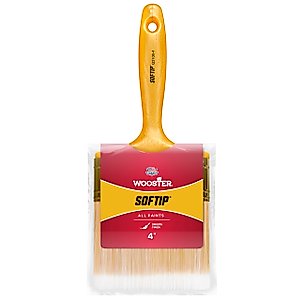Wooster Brush Q3108-4 Paintbrush Softip, 4 inches, White