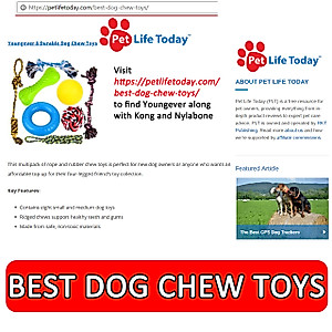 Youngever 8 Durable Dog Chew Toys, Puppy Toys, Dog Rope Toys Value Pack, Puppy Teething Toys for Small and Medium Dogs
