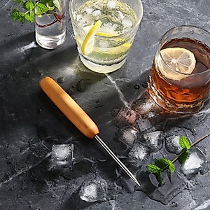 New Star Foodservice 48353 1 piece Ice Pick with Wood Handle, 7.5" Carbon Steel