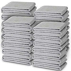 20 Piece Fleece Throw Blankets 50 x 60 Inch Grey Fleece Blankets Double Sided Throw Blankets Soft Cozy Blankets Polyester Lightweight Fluffy Blankets Bulk for Home Office Bed Sofa Travel Outdoor