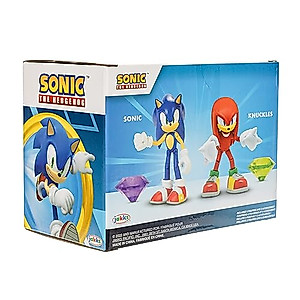Sonic The Hedgehog Sonic 4" Figure 2 Pack Modern Sonic and Modern Knuckles
