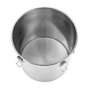 LINISHOP 304 Stainless Steel Airtight Canister Airtight Cereal Container Food Storage Container Metal Kitchen Rice Flour Milk Storage Bucket Silver New (48L)