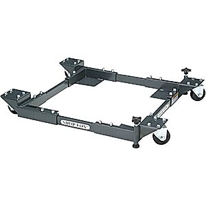 Shop Fox D2057A Adjustable Mobile Base, Small Charcoal Grey