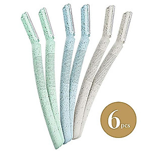 ennva Eyebrow Razor for Women | Dermaplane Facial Razor for Women Face | Hair Trimmer Face Razor for Women Body Use | Multipurpose Facial Hair Removal Disposable Blades Eyebrow Shaper Tool - 6pcs