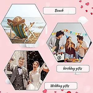 BeeGreen Personalized Gifts for Women Birthday Gifts Tote Bag for Mom Teacher Self Care Gifts Initial Canvas Bag with Pocket 13 OZ Monogram Embroidery Beach Tote Bag for Her Mother Friends Girls M