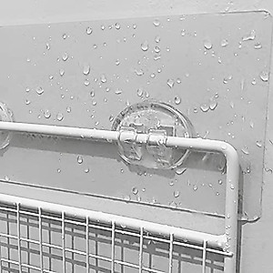 6 Pieces Shower Caddy Adhesive Replacement Set Bathroom Adhesive Hooks Sticker with Shower Caddy Connector,Compatible with Shower Caddy Basket Bathroom Shelf