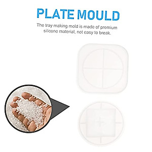 COHEALI 1 Set Silicone Mold Silicone Tray Jewelry Tray Crystal Candles Soap Silicone Molds for Resin Ashtray Casting Resin Casting Mold Resin Mold Mountain Range Resin Mold Candlestick