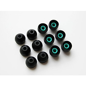 12 pcs (M) Medium Hybrid Replacement Set Earbuds Eartips Compatible with Sony XBA, MDR and DR Series in-Ear Earphone Headsets