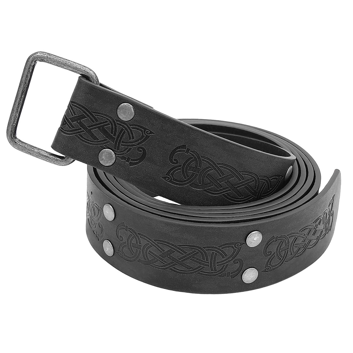 Joymiao Viking Belt for Men - Renaissance, Cosplay, Celtic Ring, Dark Knight & Ren Faire Accessory