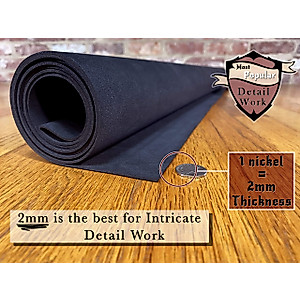 EVA Foam Cosplay - 2mm (1mm to 10mm) - Black or White - 14" x 39" Sheet - Ultra High Density Craft Foam 85 kg/m3 - by The Foamory