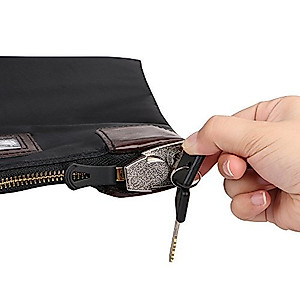 Eagle Locking Security Money Cash Register Bag Bank Deposit Bag With Locks 10.82 X 8.2 X 1.38-Inch, Black