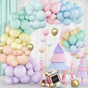 181pcs Pastel Balloon Arch Pastel Rainbow Balloon Garland Kit for Birthday Wedding,Unicorn Macaron Party Decoration Globos para Decoration de Fiestas