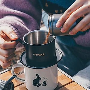 Fire-Maple-Orca Vietnamese Coffee Filter, Stainless Steel Pour Over Coffee filter, Traditional drip coffee filter, Ideal for Camping, Travel, Office, Home, Coffee Maker Brew