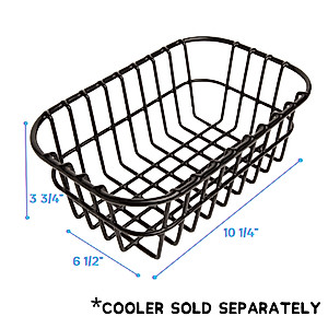 Above Sea Level Cooler Basket for YETI Roadie 24 - Tight Grid, Rock Solid Steel, Compatible with Yeti Ice and Accessories