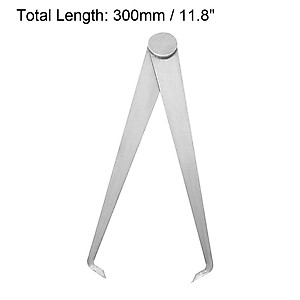 uxcell Inside Outside Calipers 300mm Firm Joint Stainless Steel Measuring Tool Caliper