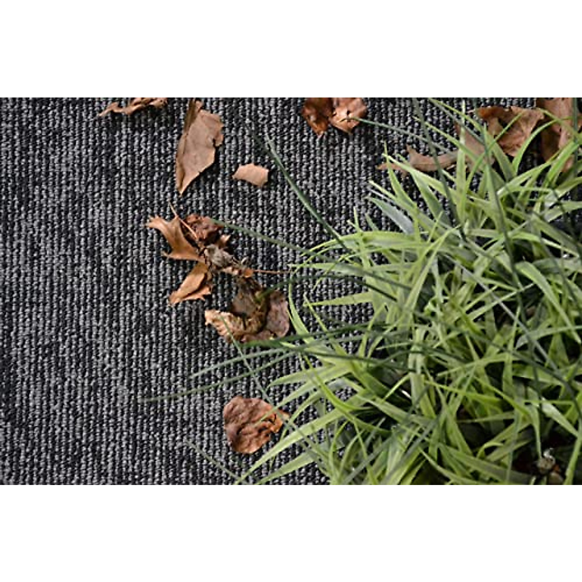Furnish my Place Modern Indoor/Outdoor Commercial Black Rug, Modern Area Rug, Runner Rug, Pet-Friendly Carpet for Living Room, Dining Room, Bedroom, Made in USA - 2' x 12'