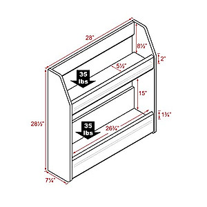 Prepac 2-Tier Floating Wine and Liquor Rack, Black