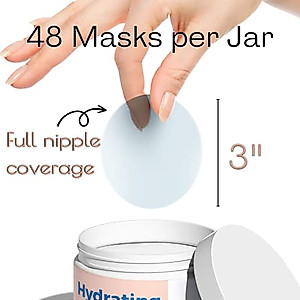 Medagel Hydrogel Pads for Breastfeeding, Hydrating Breast Mask, Instant Soothing & Cooling Relief for Sore Nipple, 3'' Full Coverage, Hypoallergenic & Paraben Free Postpartum Essentials, 48 Ct