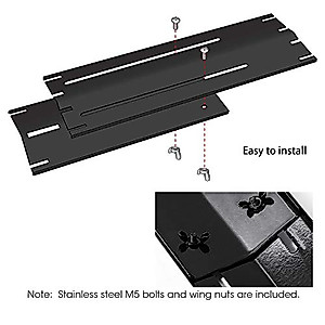 DcYourHome Universal Adjustable Porcelain Steel Heat Plate Shield, Grill Replacement Parts, Heat Tent, Burner Cover,Flavorizer Bar Flame Tamer for Gas Grill, Extends from 11.75" up to 21" L （5 Pack）