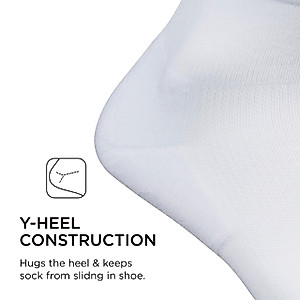 Feetures Unisex High Performance Cushion Quarter Sock (Large, White)