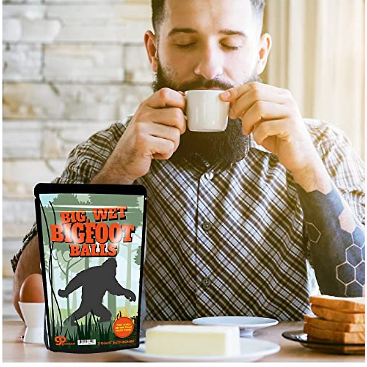 Big Wet Bigfoot Balls Bath Bombs - Funny Sasquatch Design - Cool Bath Bombs for Men - Giant Root Beer Bath Fizzers, Handcrafted in The USA, 2 Count