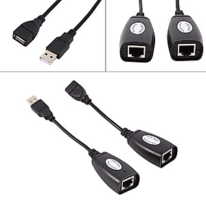 USB to RJ45 Adapter,USB 2.0 to RJ45 Ethernet Extension Extender Network Adapter Cable Wired LAN Ideal for Use with USB Cameras, Printers, Web Cameras, Keyboard, Extensions