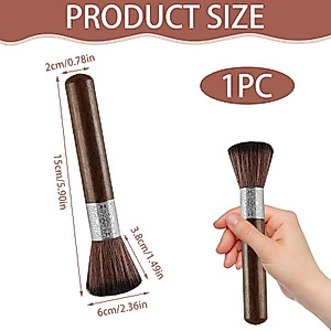 Coffee Brush Espresso Brush Wood Handle,Genuine Walnut Wood Handle Coffee Brush Espresso Cleaning Brush Coffee Maker Cleaner Brush Suitable for Home Office Coffee Tool Cleaning