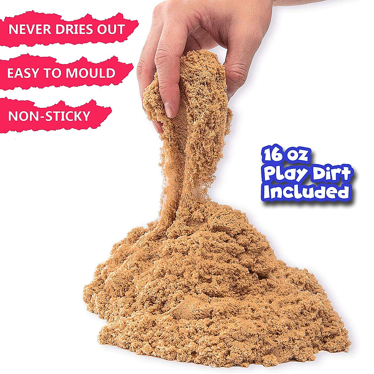 Big Wheel Monster Truck Stunt Stadium Playset with DIY Puzzle Construction Playmat, 2 Friction Monster Trucks, and Play Dirt (38 Pcs)