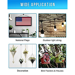 EVISTTER 20 Pack Q Hanger Hooks for Outdoor String Lights Hooks,Christmas Lights Hanger Hooks Rust-Resistant for Outdoor Decoration Hanging(2.2In,Bronze)