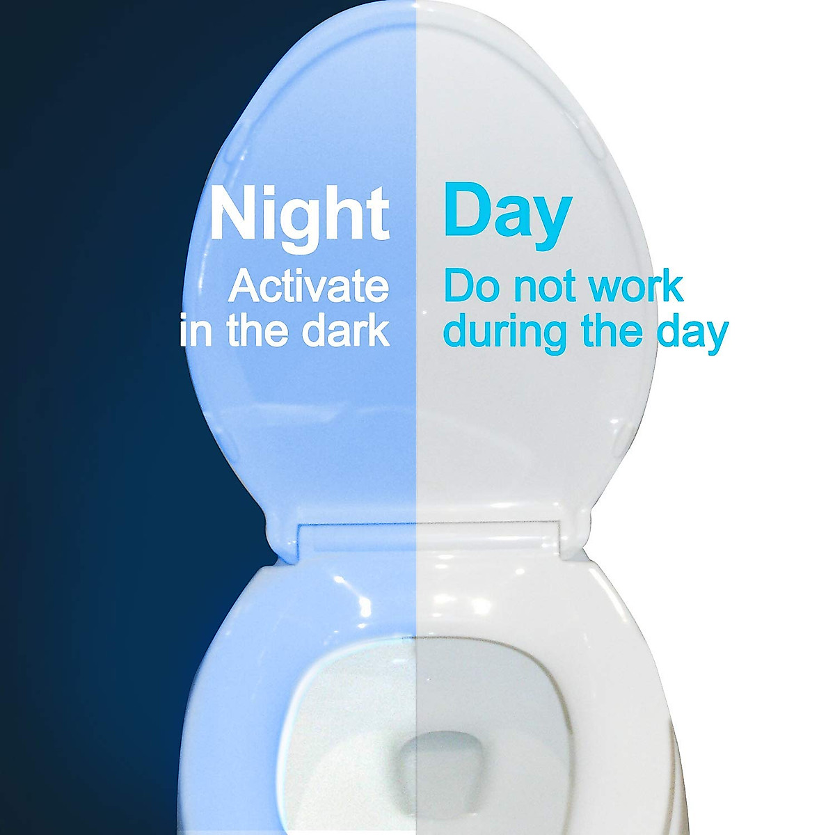 The Original Toilet Night Light Gadget, Fun Bathroom Lighting Add on Toilet Bowl Seat, Motion Sensor Activated LED 9 Color Modes - Weird Novelty Funny Birthday Gag Gifts for Men, Dad, Kids & Toddlers