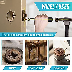 TAILUG 1/2" Hand Manual Reversible Impact Driver, 8 PCS Impact Screwdriver S2 Steel, Rusted Fasteners or Frozen Bolts Manual Impact Driver