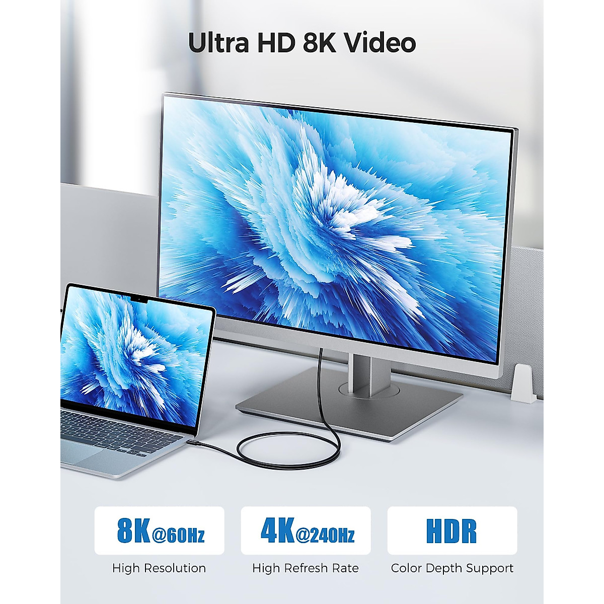 Cable Matters [Intel Certified] 40Gbps Thunderbolt 4 Cable 3.3ft with 8K Video and 240W Charging - 1m, Compatible with USB4, Thunderbolt 3 Cable and USB-C