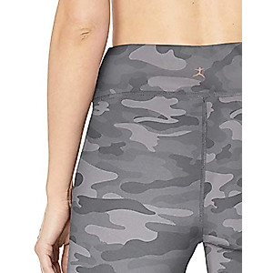 Danskin Women's Capri Legging, Grey Camo Print, Large