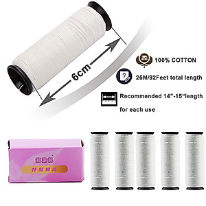 5PCS Replacement Cotton Thread for Epilator Hair Removal Hair Remover