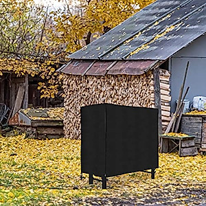pologmase Firewood Log Rack Cover, 210D Oxford Large Capacity Outdoor Log Holder, Waterproof Garden Firewood Log Rack Protective Cover for Wood Logs, Dust-Proof UV Resistant Firewood Log Protector